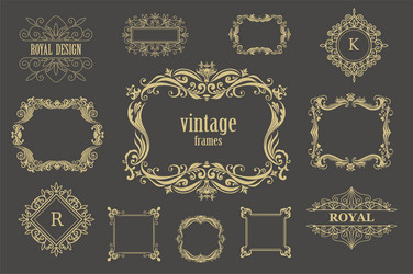 Vintage frame on the chalkboard Royalty Free Vector Image