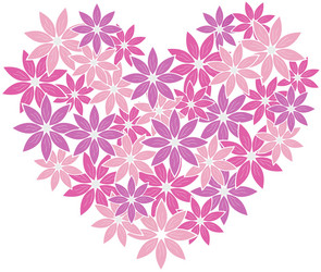 Flower heart template Royalty Free Vector Image