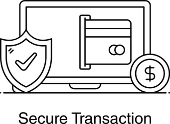 Secure transaction Royalty Free Vector Image - VectorStock