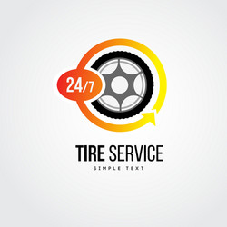 Tire service logo Royalty Free Vector Image - VectorStock