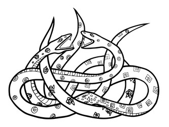 Two Snakes Vector Images (over 730)