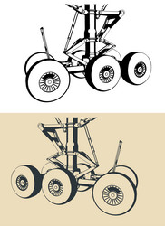 Landing gear check aircraft glyph icon Royalty Free Vector