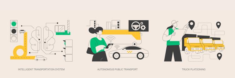 Modern logistics abstract concept Royalty Free Vector Image