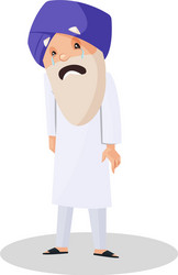Punjabi man cartoon character Royalty Free Vector Image