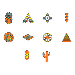 Tribal icon set Royalty Free Vector Image - VectorStock