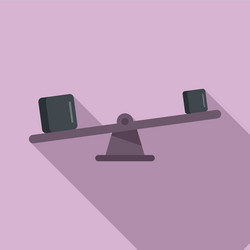 Compare object icon flat comparison scale Vector Image