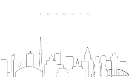 Toronto skyline silhouette in colorful geometric Vector Image