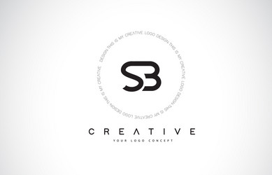 Sb creative modern logo design with orange Vector Image