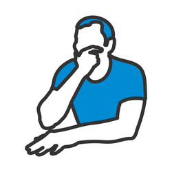 Thinking man icon Royalty Free Vector Image - VectorStock