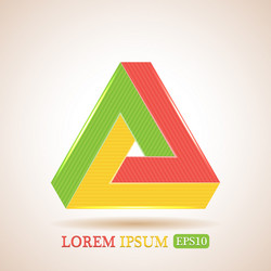 Impossible triangle Royalty Free Vector Image - VectorStock