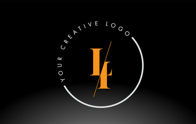 Li circular letter logo with circle brush design Vector Image