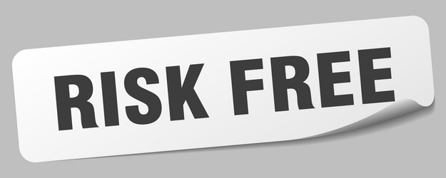 Risk free sticker label Royalty Free Vector Image