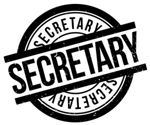 Secretary rubber stamp Royalty Free Vector Image