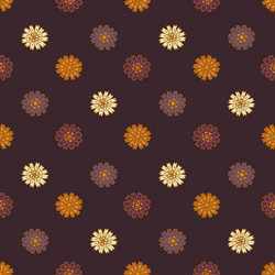 Groovy daisy flowers seamless pattern Royalty Free Vector