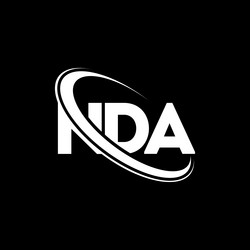 Nda circle letter logo design Royalty Free Vector Image