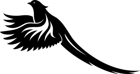 Pheasant hunting template Royalty Free Vector Image