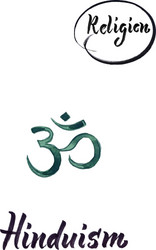 Om aum black symbol of hinduism sign isolated Vector Image
