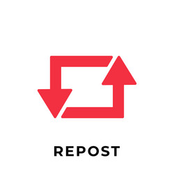 Repost button icon for social media Royalty Free Vector