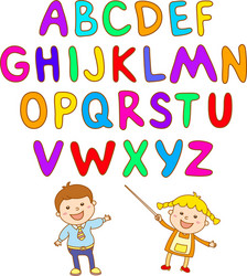 Abc for kids alphabet children fun Royalty Free Vector Image