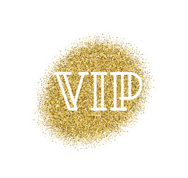 Gold vip logo in line style vip members only Vector Image