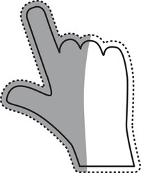 Finger touching something Royalty Free Vector Image