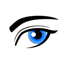 Simple beautiful female human eye icon Royalty Free Vector