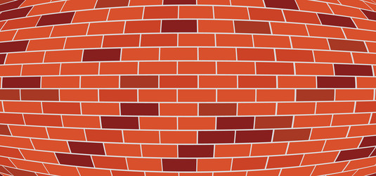 Spherical shaped empty brick wall urban building Vector Image