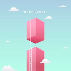 Next level to success visual concept design Vector Image