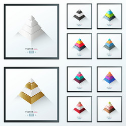 Pyramid infographic template Royalty Free Vector Image