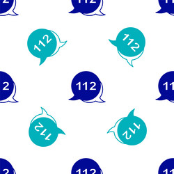 Blue telephone with emergency call 911 icon Vector Image