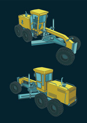 Grader drawings Royalty Free Vector Image - VectorStock