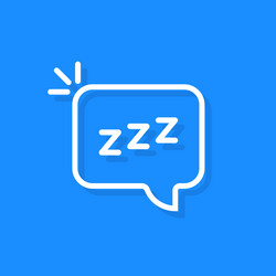 Zzz sleep snore text in speech bubbles icon Vector Image