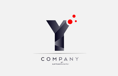 Dotted y alphabet letter logo icon dots template Vector Image