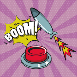 Kaboom explosion pop art comic design Royalty Free Vector