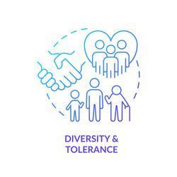 Respect for all blue gradient concept icon Vector Image