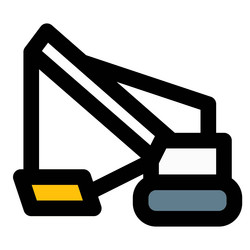 Dragline excavator a heavy mining equipment Vector Image