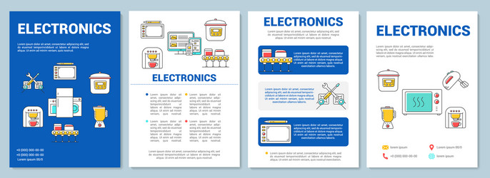 Electronics industry poster template layout Vector Image