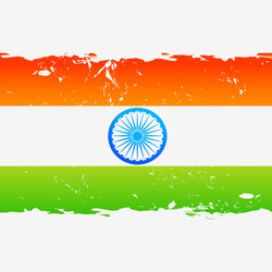 Indian scratched flag Royalty Free Vector Image