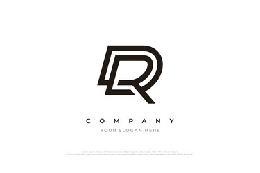 Initial letter rd logo or dr monogram design Vector Image