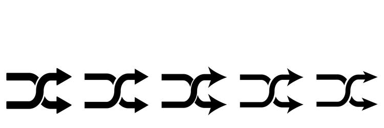 Shuffle icon symbol for website design Royalty Free Vector