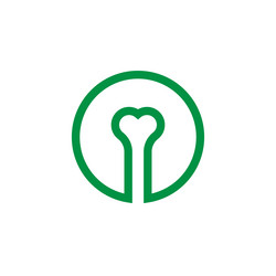 Simple bone logo template Royalty Free Vector Image