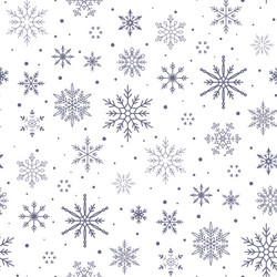 Falling snow circle frame seamless pattern Vector Image