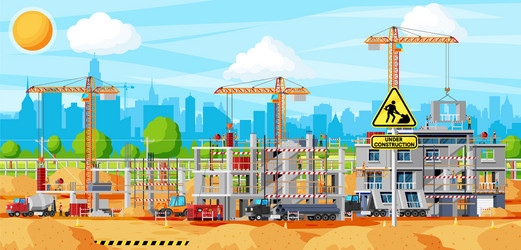 Building site construction work big area special Vector Image