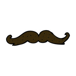 Comic cartoon ginger mustache Royalty Free Vector Image