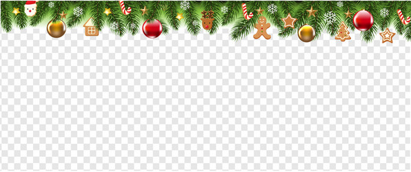 Christmas border with toys Royalty Free Vector Image