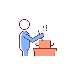 Man cooking Royalty Free Vector Image - VectorStock