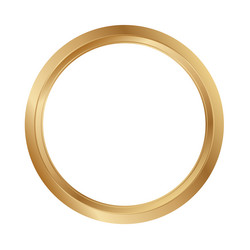 Golden ring gold circle frame Royalty Free Vector Image