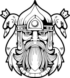 Medieval slavic warrior Royalty Free Vector Image