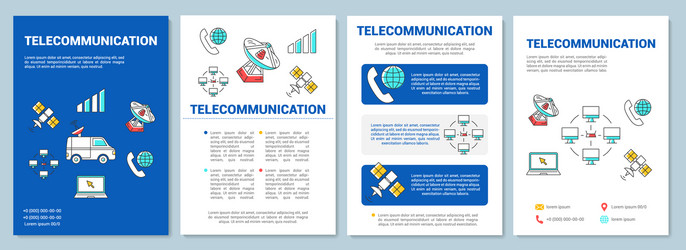 Telecommunication industry poster template layout Vector Image