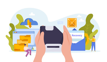 Backup data recovery Royalty Free Vector Image